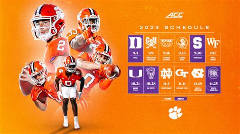 Acc Unveils Clemsons 2023 Football Schedule Clemson Sports Media