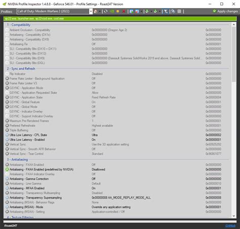 Github Roast247nvidiaprofileinspector