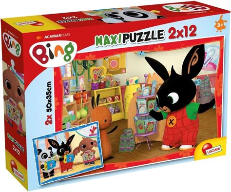 Lisciani Giochi-A Scuola Bing Puzzle, 2x12 Pezzi, Multicolore, 12 ...