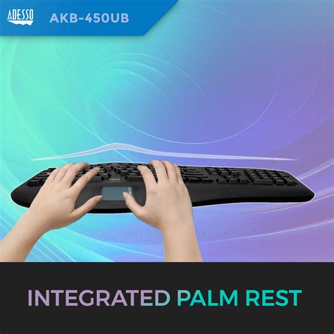 Tru Form™ Ergonomic Touchpad Keyboard Adesso