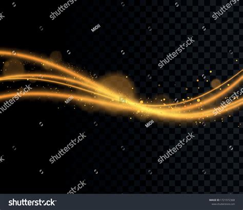 Shimmering Waves Light Effect Isolated On Stock Vector Royalty Free