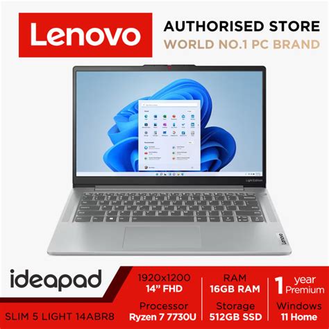 Lenovo IdeaPad Slim Light ABR XS ESB FHD X IPS Nits ปองกนแสง