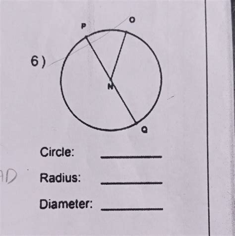 Solved Circle Radius Diameter Math