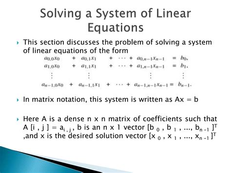 Parallel Algorithm In Linear Algebra Ppt