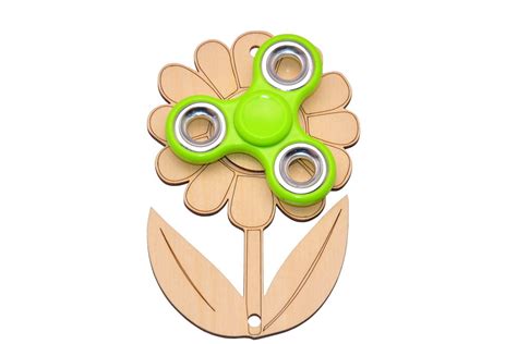 Dekor Kwiatuszek I Zielony Spinner Do Tablicy Manipulacyjnej Zabawki