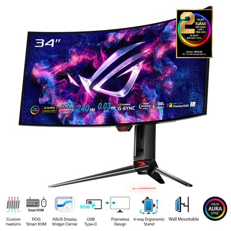 Màn Hình Cong Asus Rog Swift Oled Pg34wcdm Chính Hãng Giá Tốt Tại Mygear