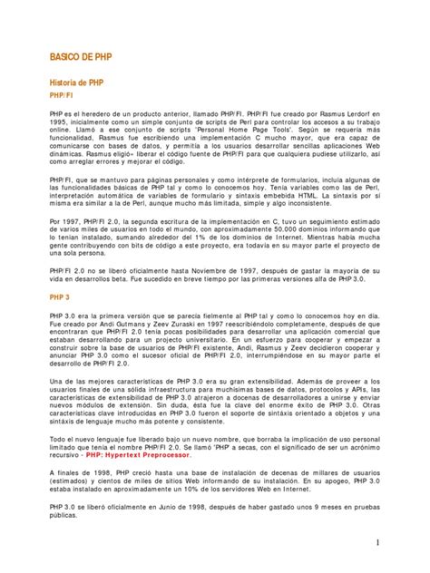 S1 Basico De Php Y Html Pdf Pdf Php Servidor Web