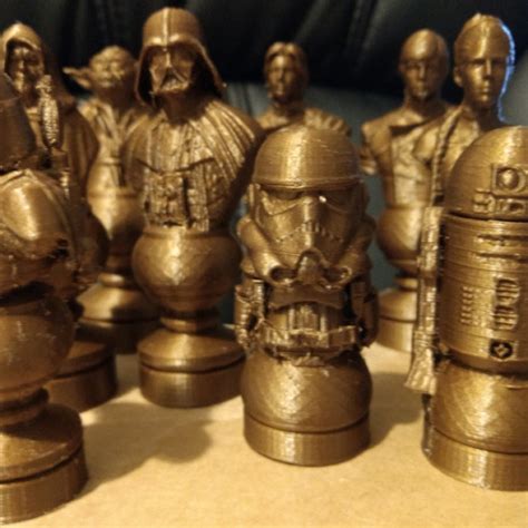 3d Printable Star Wars Chess Set Revised By David