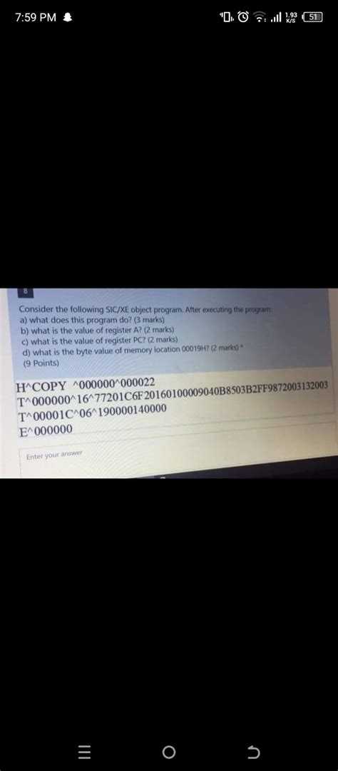 Solved Consider The Following SIC XE Object Program After Chegg
