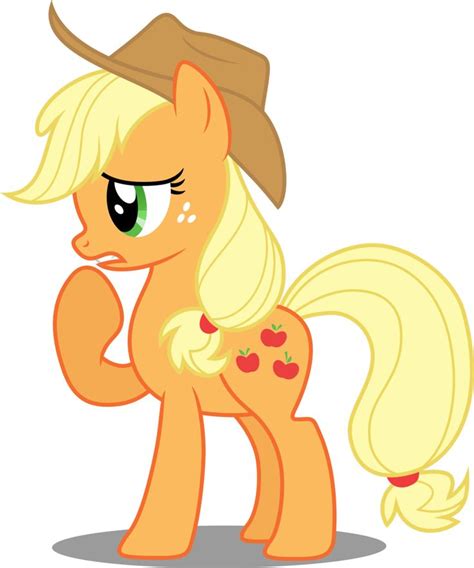 Applejack Artist Dashiesparkle Covering Mouth Looking At Something Profile Safe