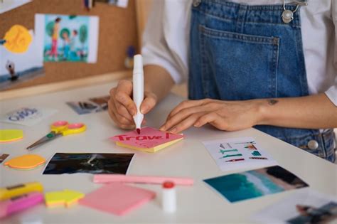 Free Photo Woman Creating Their Own Vision Board