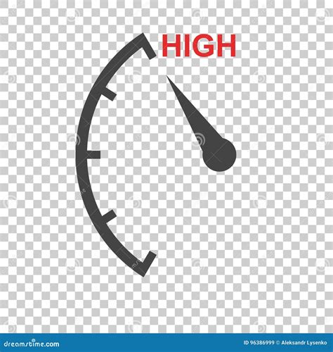 Speedometer Tachometer Fuel Low Level Icon Flat Vector Illustration