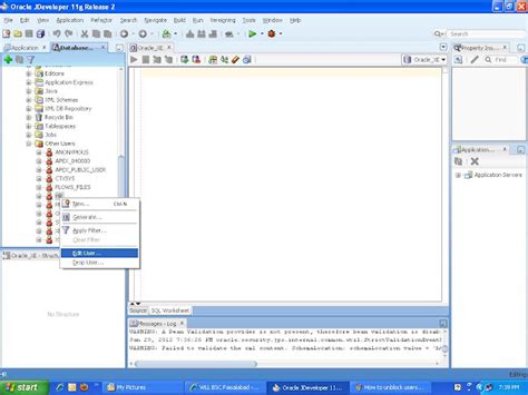 How To Register Oracle Database Xe With Oracle Jdeveloper And Edit