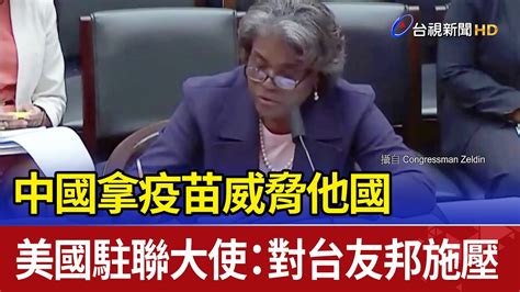 中國拿疫苗威脅他國 美國駐聯大使：對台友邦施壓 Youtube