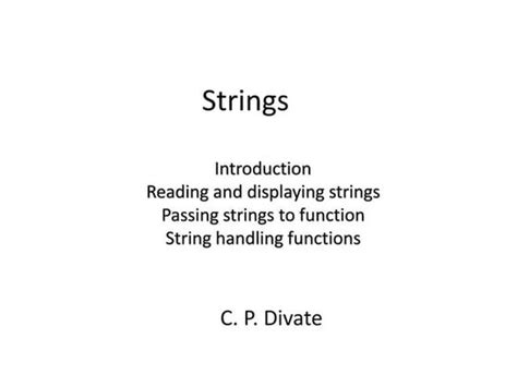 String Pdf