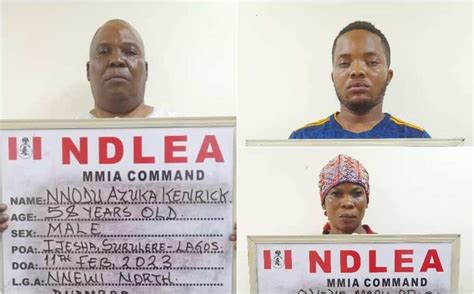 Ndlea Arrests Lagos Based Go 2 Others For Attempted Drug Smuggling To