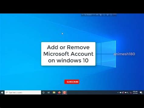 How To Add Or Remove Microsoft Account On Windows YouTube