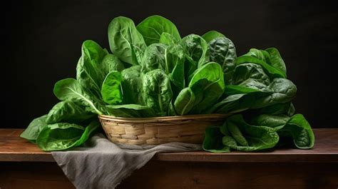 Premium Photo Fresh Green Organic Spinach Leaves