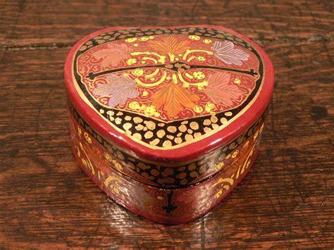 Papier Mâché Heart Shaped Box Erskine Antiques