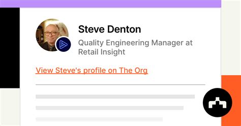 Steve Denton Quality Engineering Manager At Retail Insight The Org