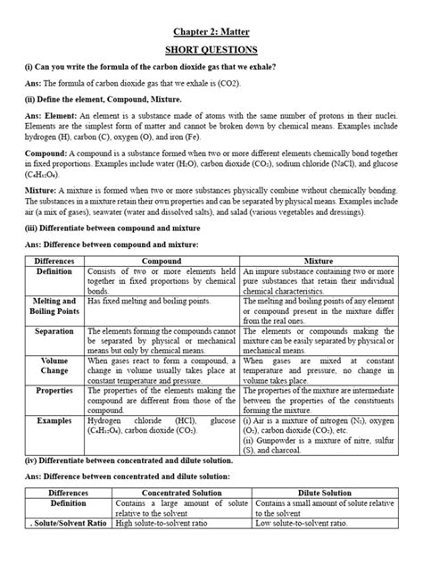 Chemistry Chapter 2 Notes Pdf