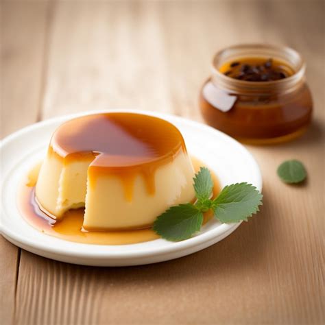 Premium Photo Flan Recipe With Caramel Sauce Illustration Images