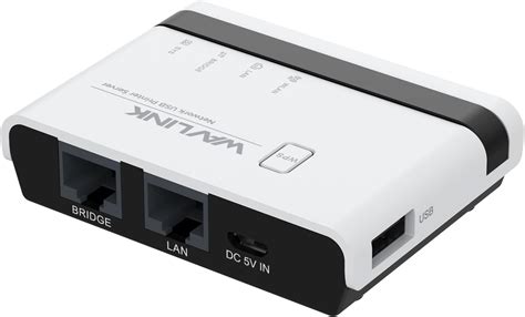 Amazon WAVLINK USBワイヤレスプリントサーバー10 100Mbps LAN ブリッジ付きWiFiプリントサーバー