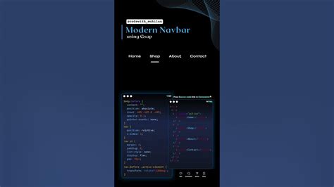 Modern Navbar Using Gsap Css Coding Navbar Website Frontenddeveloper Youtube