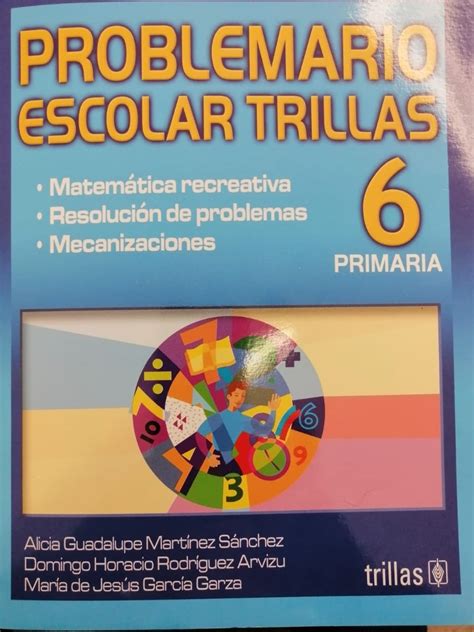 Problemario Escolar Trillas 6 Matemática Recreativa Trillas Mercado Libre