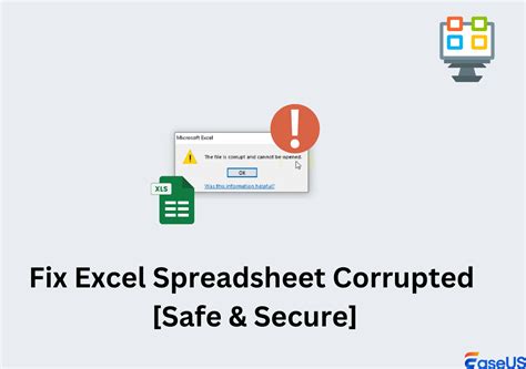 Solve Excel Spreadsheet Corrupted Erro Now🙆‍♀️
