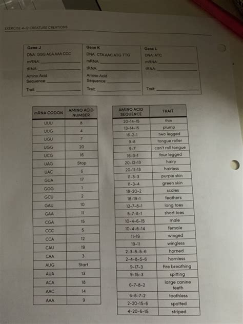 Solved Lab Partner Date STUDENT WORKSHEET Name Creature 2 Chegg