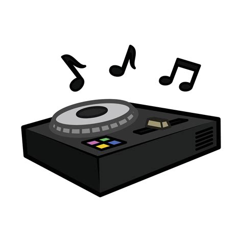 Single Jogwheel Dj Controller New Year Icon Vector Illustration