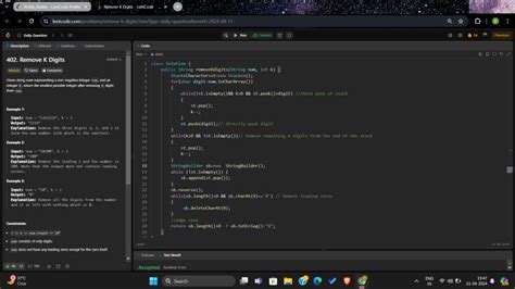 Dsa Dynamo April Accelerator Remove K Digits Pratik Shelke Posted
