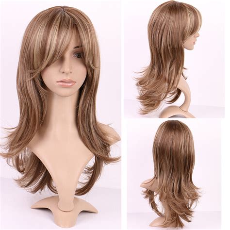 Women Lady Long Hair Wig Curly Wavy Synthetic Daily Cosplay Party Full