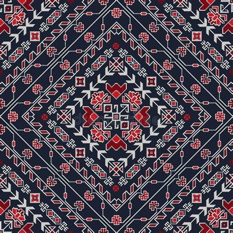 Georgian Embroidery Pattern 32 Stock Vector Illustration Of Eastern