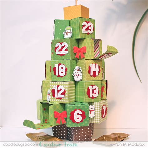 doodlebugs creating an advent calendar tree