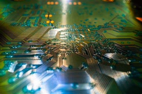 Premium Photo Electronic Circuit Board With Semiconductors Chip Electronic Motherboard Card