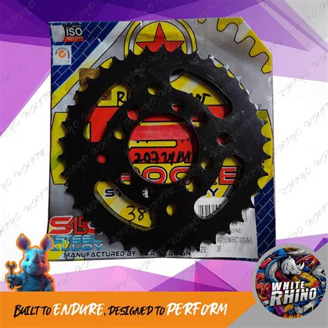 TSR RAIDER150 SMASH 428 REAR SPROCKET BLACK STEEL ALLOY RAIDER 34T