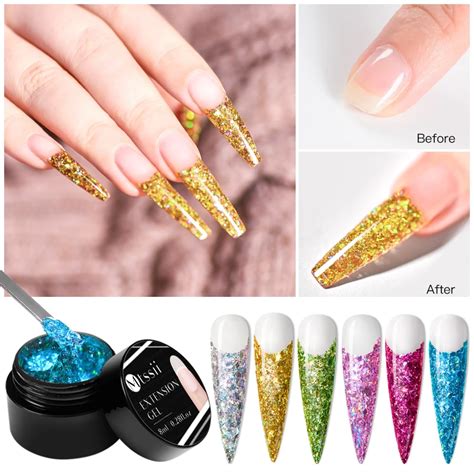 Акриловый блеск полигель для наращивания быстрое строительство Гель лак прозрачный розовый ногти