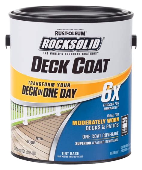 Rust Oleum Rocksolid Tint Base Deck Coat 1 Gal