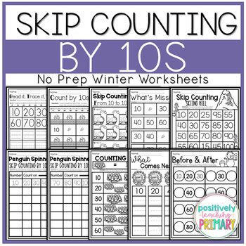 Skip Counting By Tens Winter Worksheets By Positively Teaching Primary