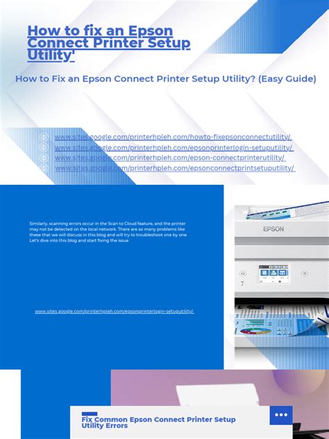 Fixing Epson Connect Setup Issues Pdf Image Scanner Printer Computing