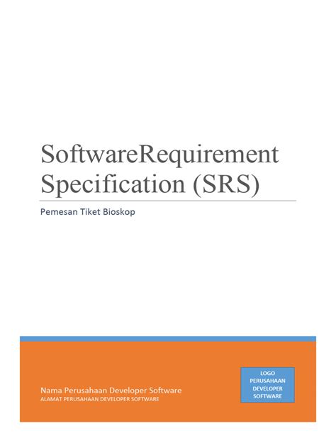 Software Requirement Specification Srs Pdf