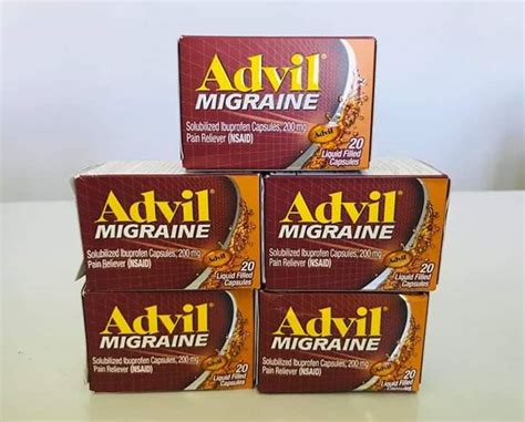 Advil Migraine ยาไมเกรน ยี่ห้อ Advil ชนิดลิควิดเจล เม็ดแดง‼เม็ดเล็ก