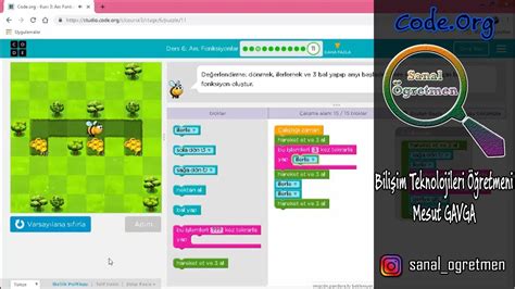 code kurs 3 ders 6 arı fonksiyonlar youtube