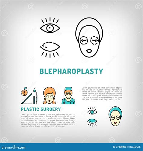 Blepharoplasty Logos Eyelid Plastic Surgery Old Tired Eyes Vector Icons