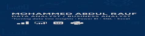 ‏abdul Rauf‏ ‏business Analystdata Analyst Turning Data Into