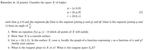Solved Exercise 4 3 Points Consider The Space X Of