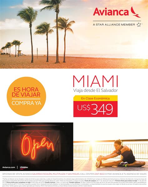 Miami Viaja Desde El Salvador Avianca Promotions 11abr14 Ofertas Ahora