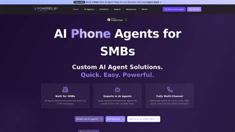 Poweredby Agency Poweredby는 소기업을 위한 세계 최초의 Ai 에이전시입니다 우리는 음성 이메일 Sms 텍스트 및 워크플로우를 위한 슈퍼스마트